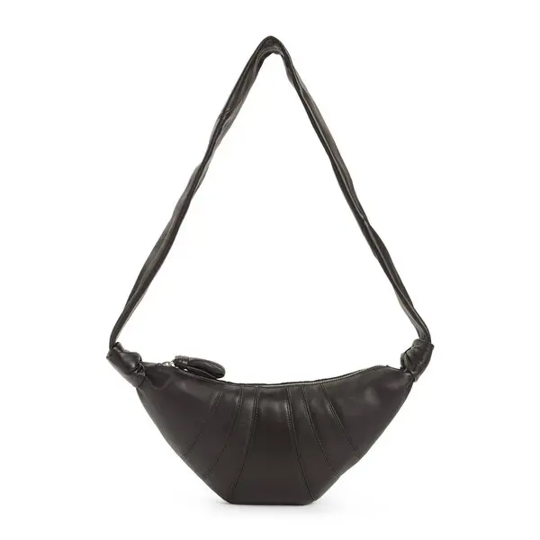 LEMAIRE Leather Croissant Zip Bag - Brown
