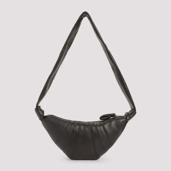 LEMAIRE Leather Croissant Zip Bag - Brown