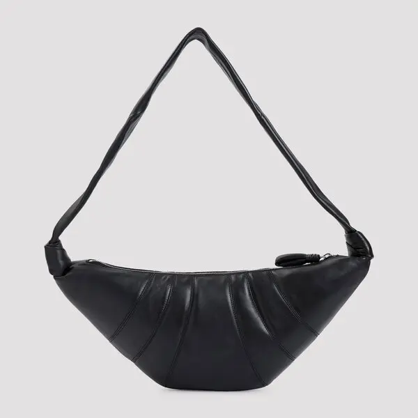 LEMAIRE Leather Medium Croissant Bag - Black