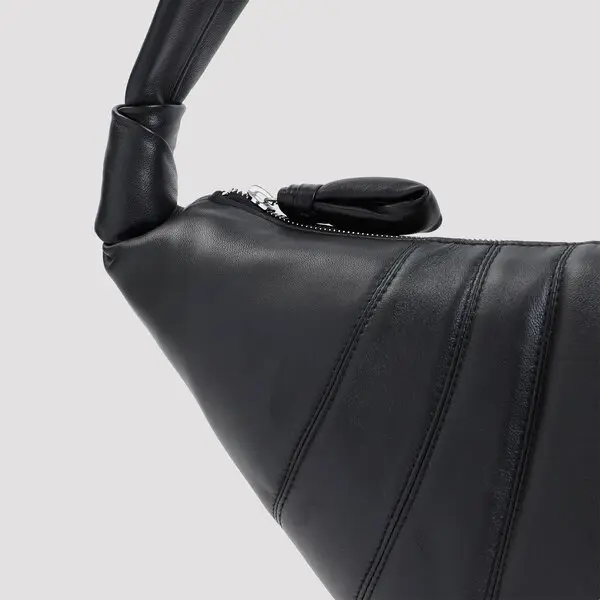 LEMAIRE Leather Medium Croissant Bag - Black