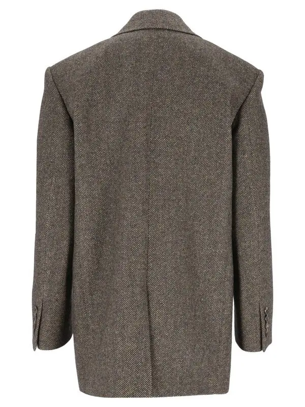 Saint Laurent Herringbone Wool Jacket
