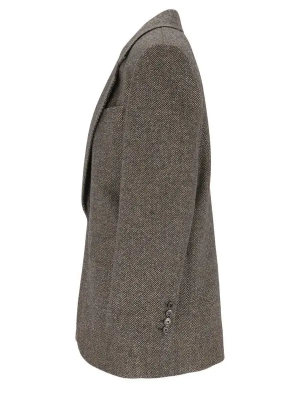 Saint Laurent Herringbone Wool Jacket