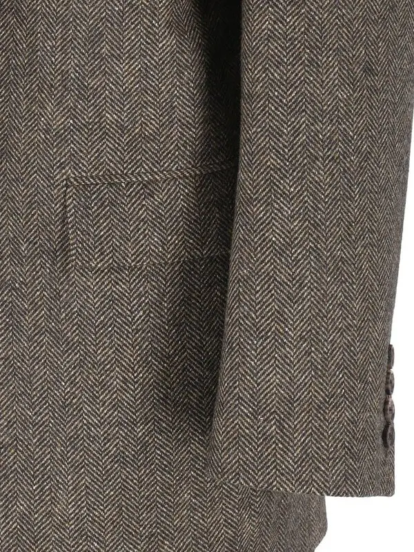 Saint Laurent Herringbone Wool Jacket