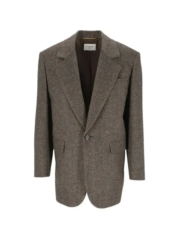 Saint Laurent Herringbone Wool Jacket