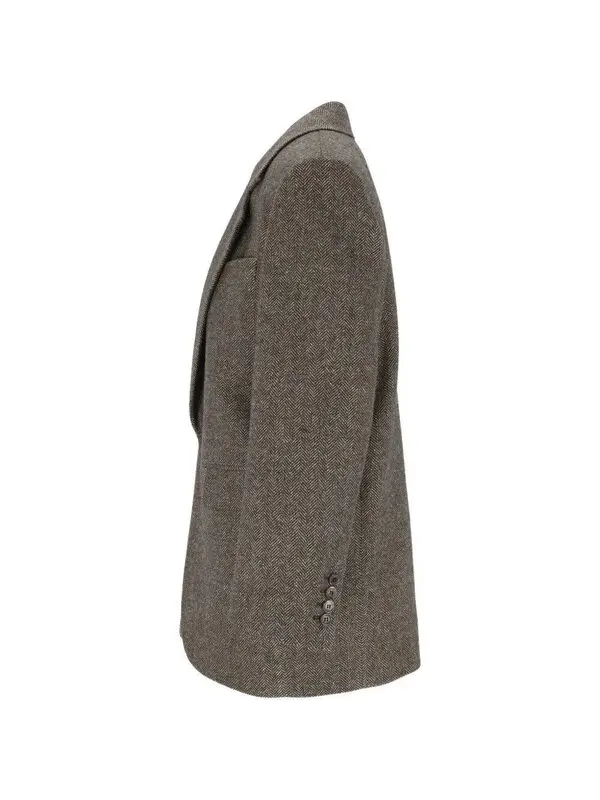Saint Laurent Herringbone Wool Jacket