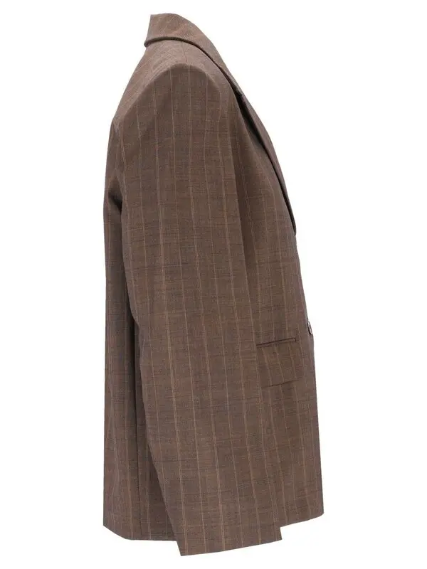 GANNI Pinstriped Wool Blazer