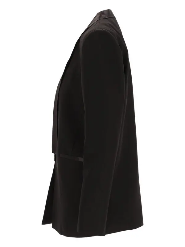 FORTE_FORTE Wool Blend Tuxedo Jacket With Polka Dot Detail