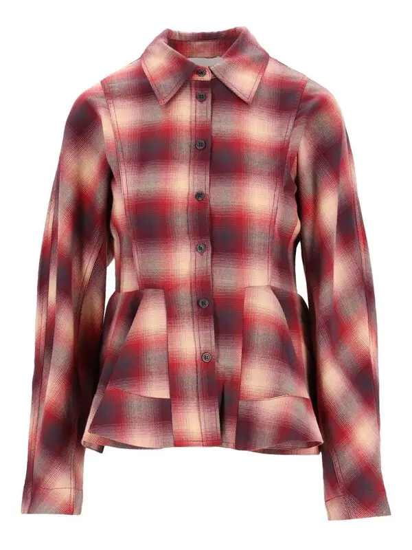 GANNI Checked Flannel Shirt