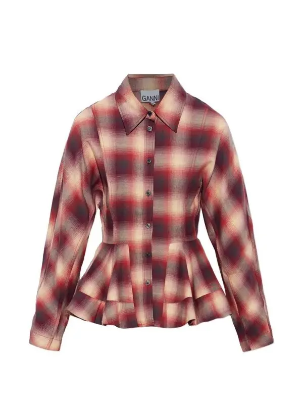 GANNI Checked Flannel Shirt