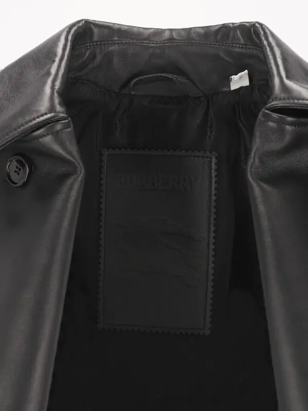 Burberry Mayfair Cropped Leather Trench Jacket