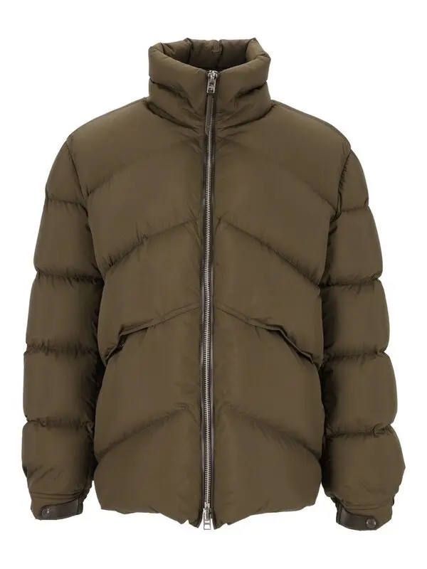 TOM FORD Ultralight Quilted Down Jacket With Leather Trim
