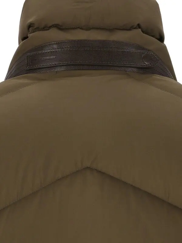 TOM FORD Ultralight Quilted Down Jacket With Leather Trim