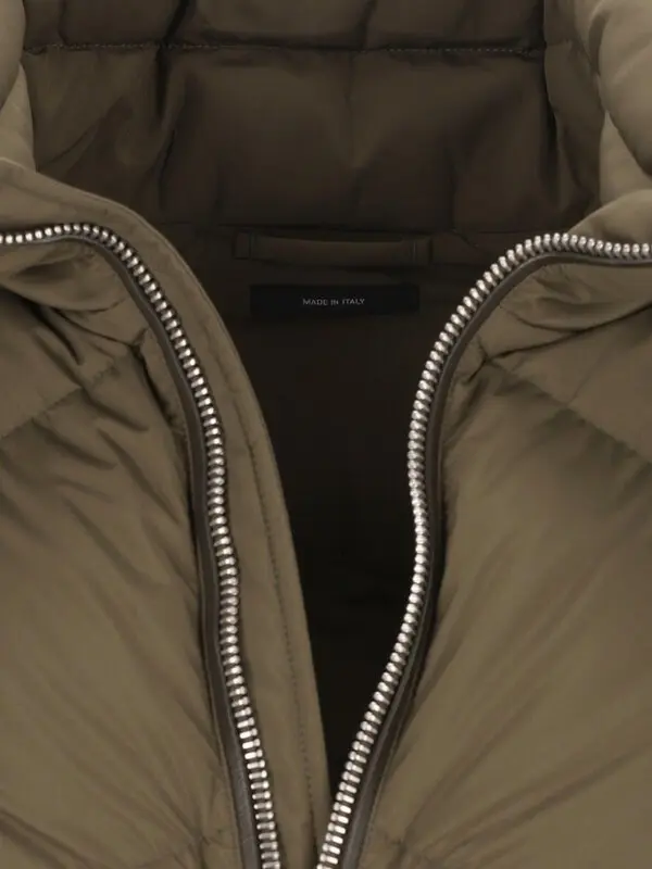 TOM FORD Ultralight Quilted Down Jacket With Leather Trim