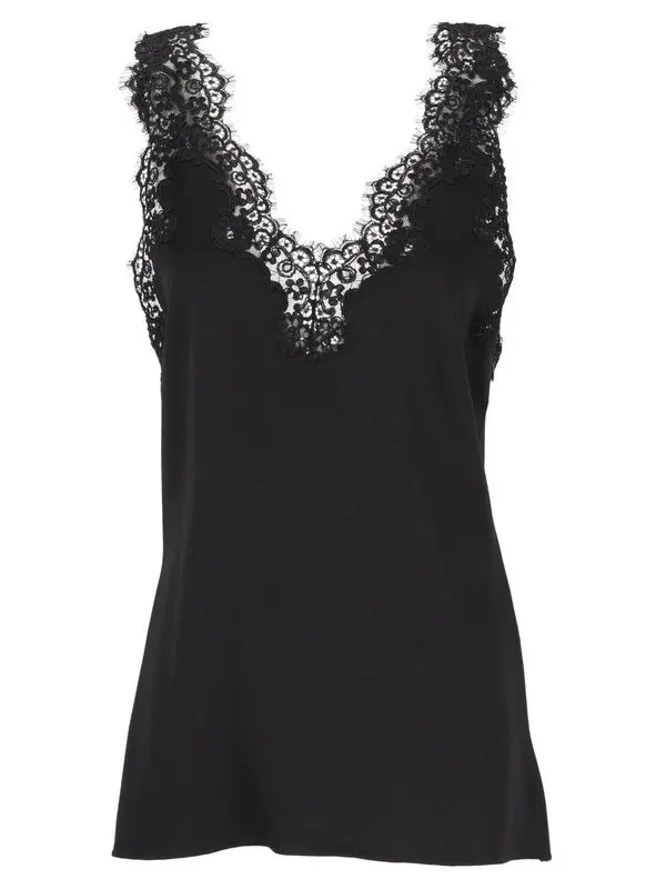 Stella McCartney Lace Trim V-neck Top