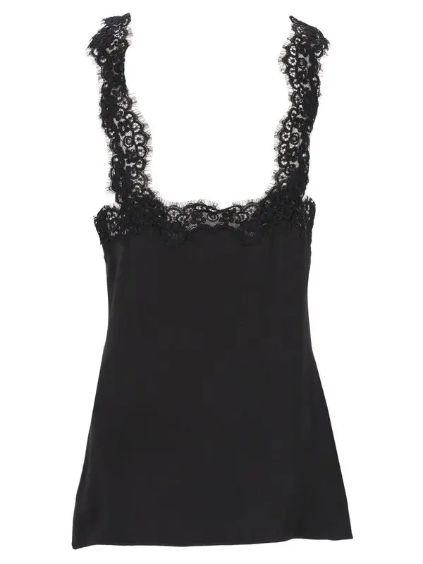 Stella McCartney Lace Trim V-neck Top