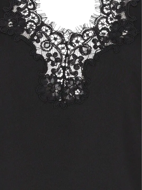 Stella McCartney Lace Trim V-neck Top