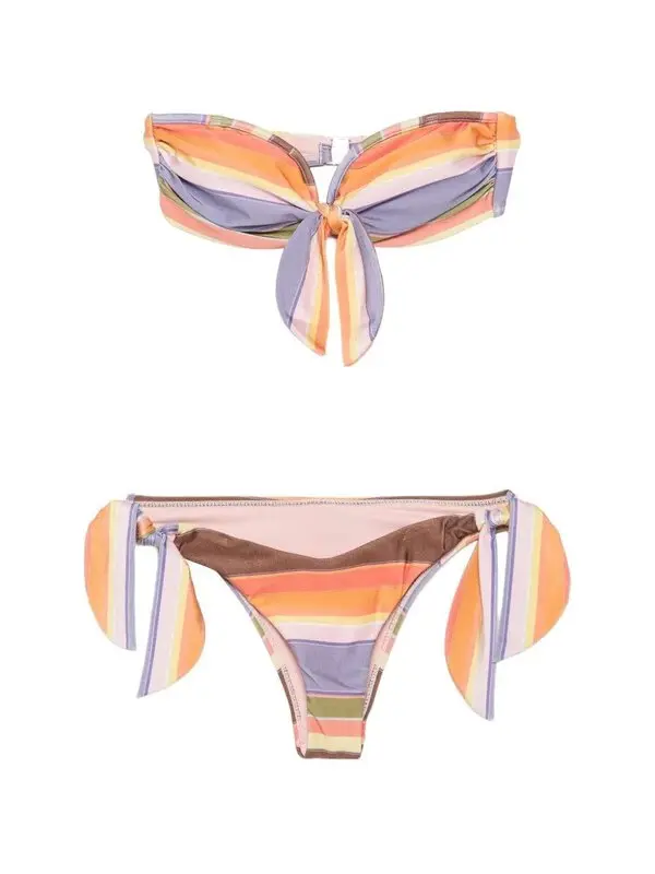 Zimmermann Solstice Scarf Tie Bikini - Multicolor
