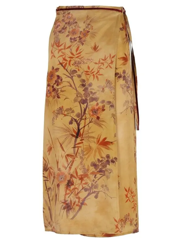 FORTE_FORTE Le Bambou Secret" High-waisted Skirt