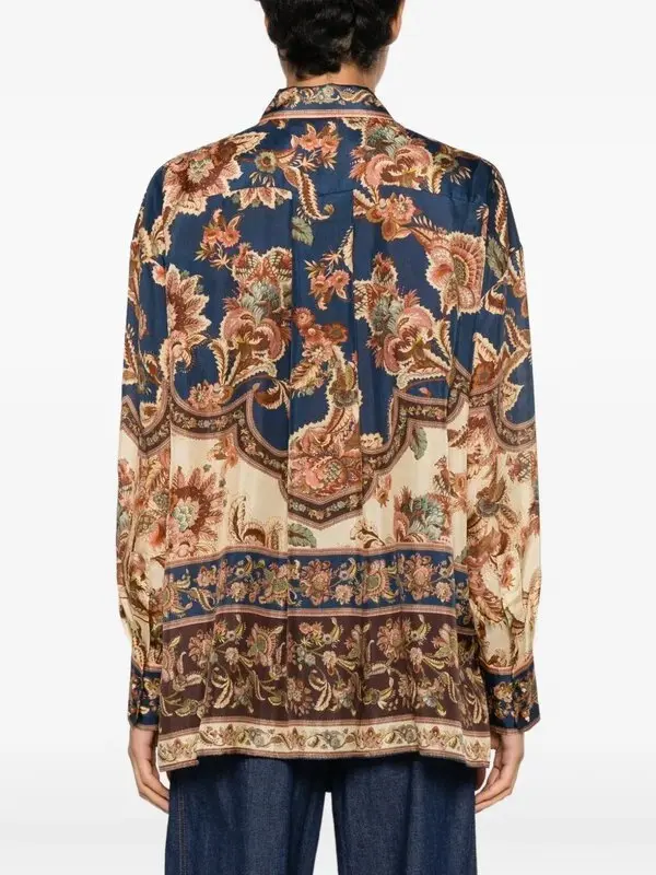 Zimmermann Astra Printed Silk Shirt - Multicolor
