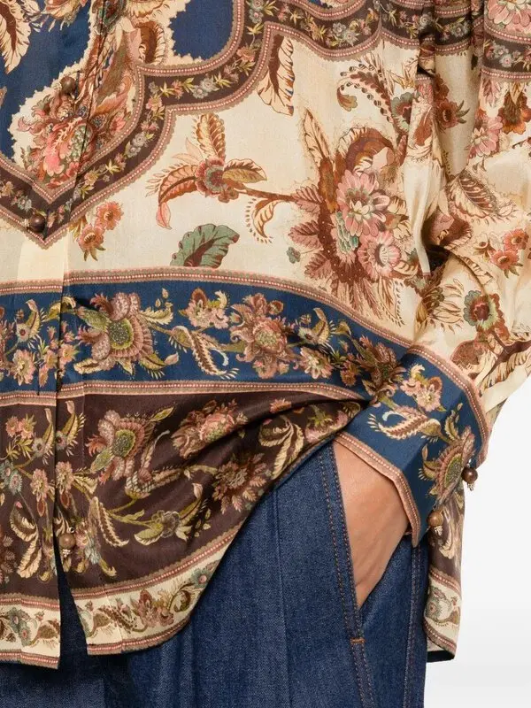 Zimmermann Astra Printed Silk Shirt - Multicolor