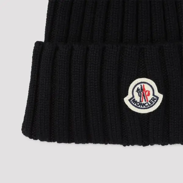 Moncler Ribbed Knit Beanie With Fox Fur Pom-pom