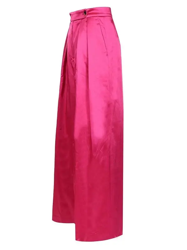 Dries Van Noten Wide Leg Pleated Trousers