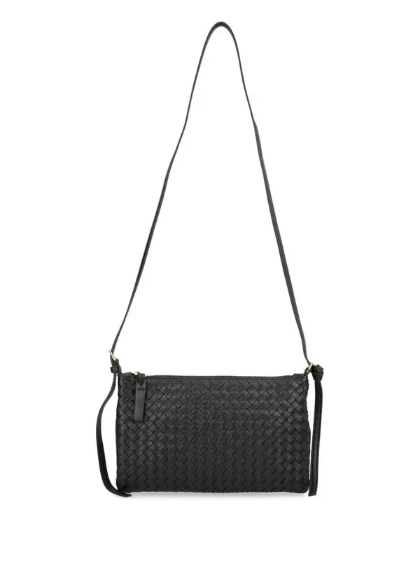 Bottega Veneta Medium Braided Leather Pouch - Black
