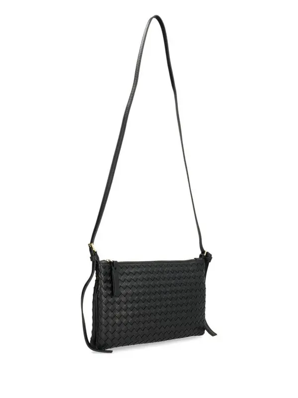 Bottega Veneta Medium Braided Leather Pouch - Black