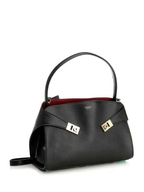 FERRAGAMO Hug Soft Shoulder Bag - Black