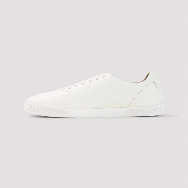 Giorgio Armani Grained Leather Lace-up Sneakers