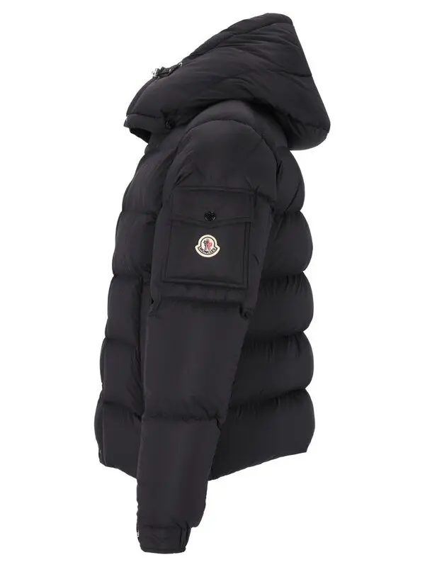 Moncler Maya 70 Short Down Jacket With Hood - Black