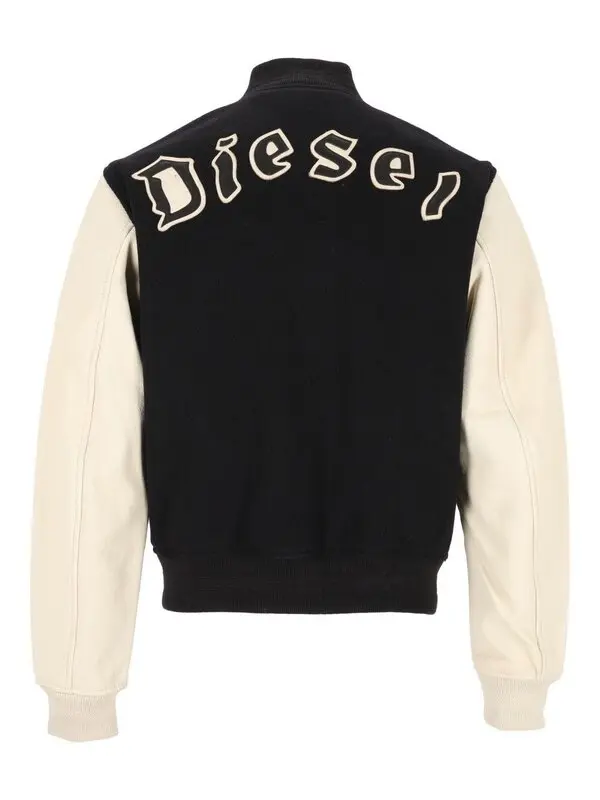 DIESEL® Wool And Leather Blend Bomber Jacket