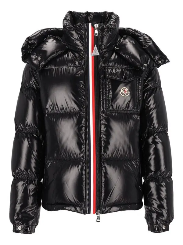 Moncler Montbeliard Short Down Jacket With Hood - Black
