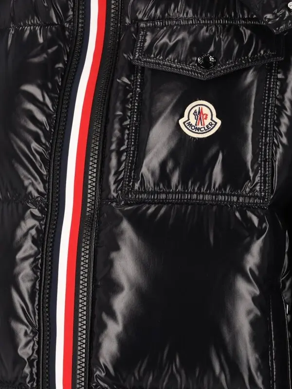 Moncler Montbeliard Short Down Jacket With Hood - Black