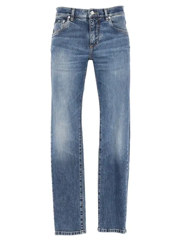 Dolce & Gabbana Slim Fit Faded Denim Jeans
