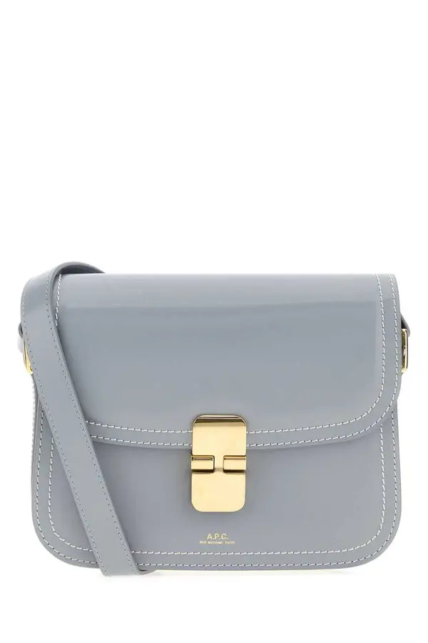 A.p.c. Powder Light- Leather Small Grace Crossbody Bag - Blue