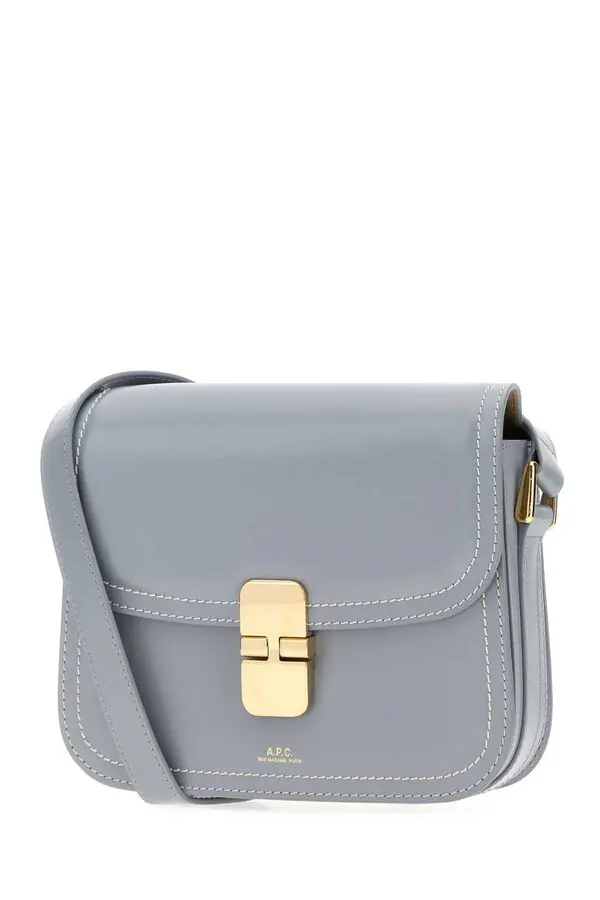 A.p.c. Powder Light- Leather Small Grace Crossbody Bag - Blue