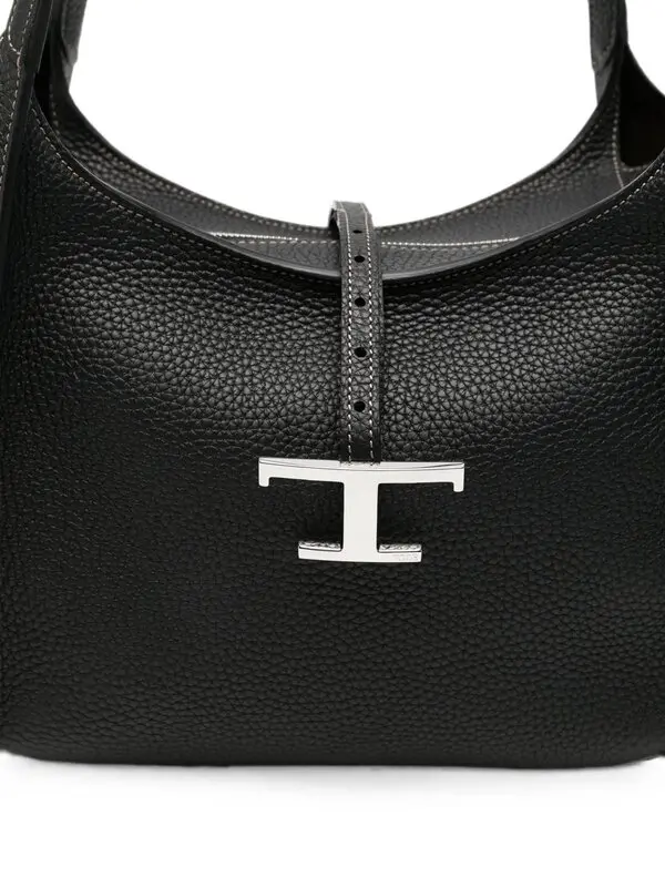TOD'S Timeless Small Leather Shopping Bag - Black