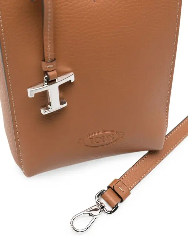 TOD'S Micro Handbag With T-pendant - Brown