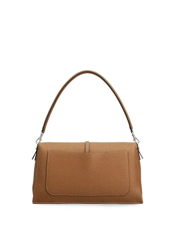 TOD'S T Timeless Small Leather Flap Bag - Brown