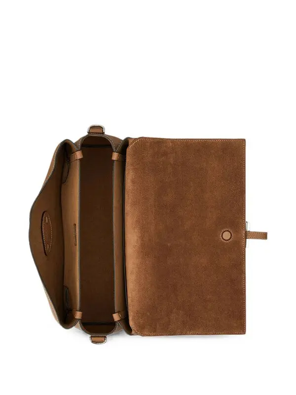 TOD'S T Timeless Small Leather Flap Bag - Brown