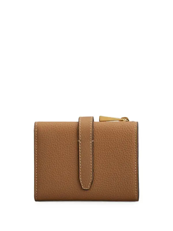 TOD'S Tri-fold Leather Wallet With Strap And Mini T Timeless Accessory
