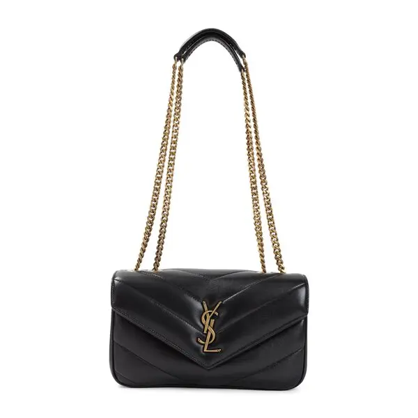 Saint Laurent Leather Lou Lou Bag - Black