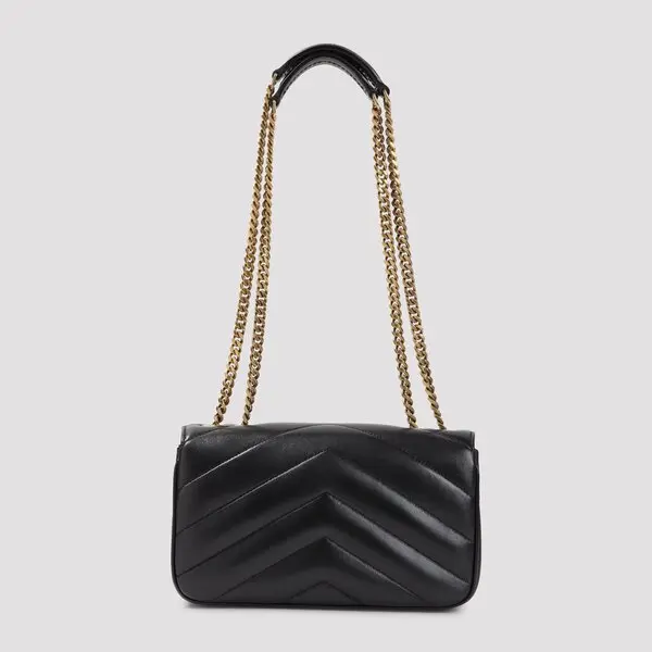 Saint Laurent Leather Lou Lou Bag - Black