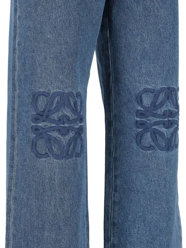 Loewe Anagram Embroidered Baggy Denim Jeans