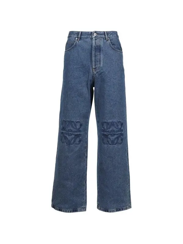 Loewe Anagram Embroidered Baggy Denim Jeans