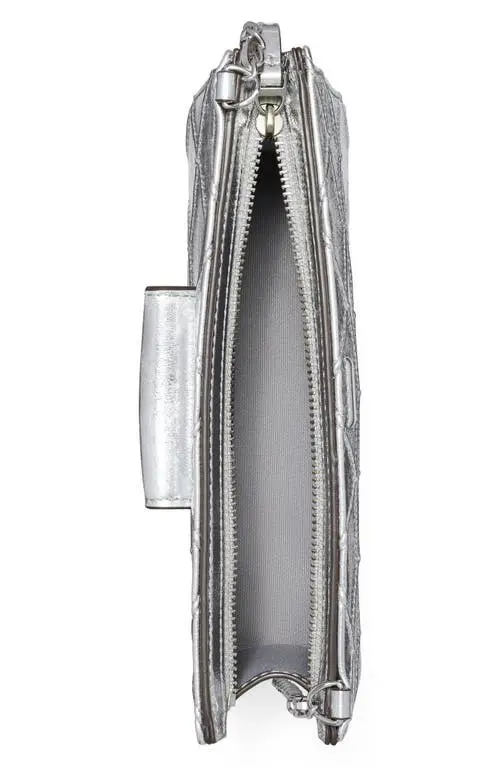 Tory Burch Mini Fleming Quilted Leather Wallet On A Chain