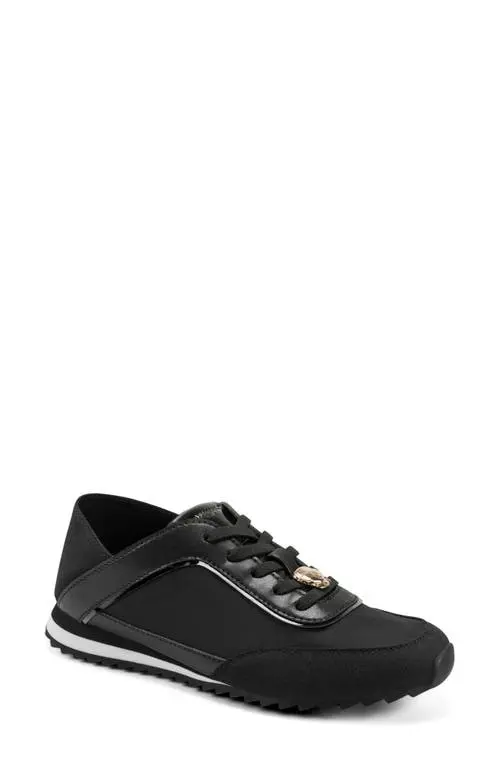 Karl Lagerfeld Paris Anelise Sneaker With Charm Detail - Black
