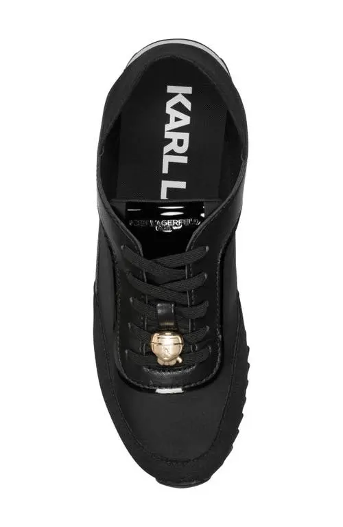 Karl Lagerfeld Paris Anelise Sneaker With Charm Detail - Black