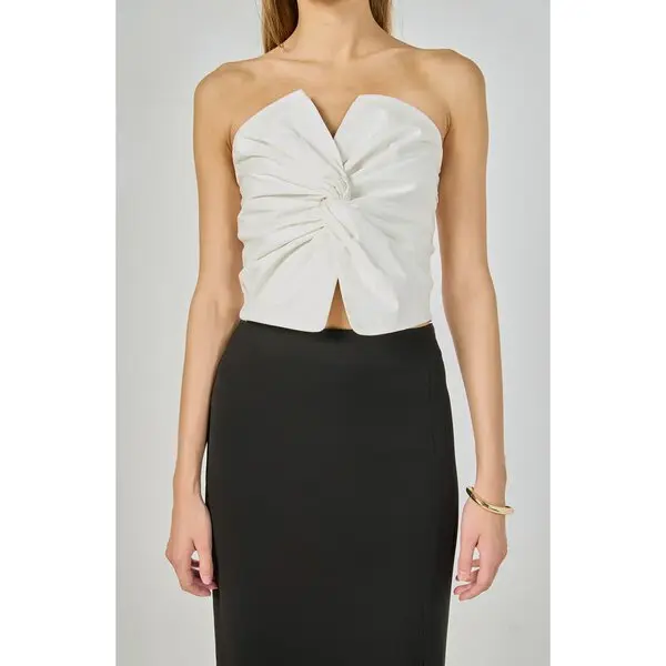 Endless Rose Twist Knot Cropped Tube Top